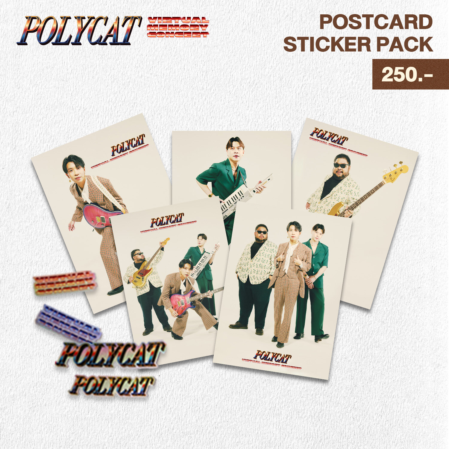 Postcard & Stickers Pack : Polycat Virtual Memory Concert - Smallroom Shop
