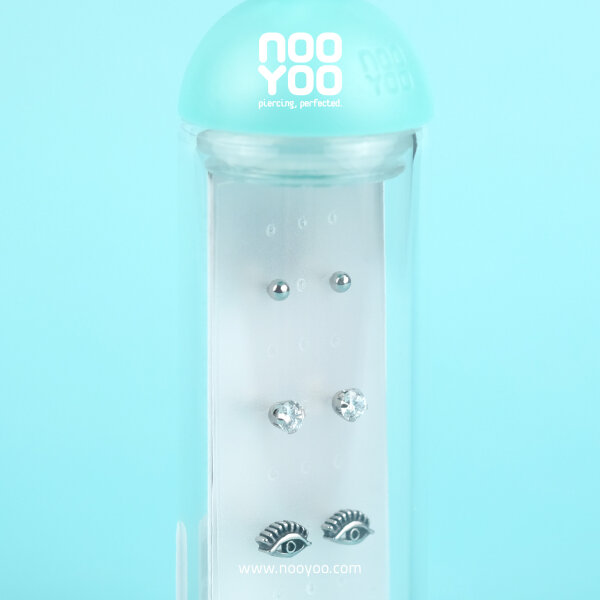 (31560) ต่างหู Evil Eyes Set Surgical Steel - NooYoo