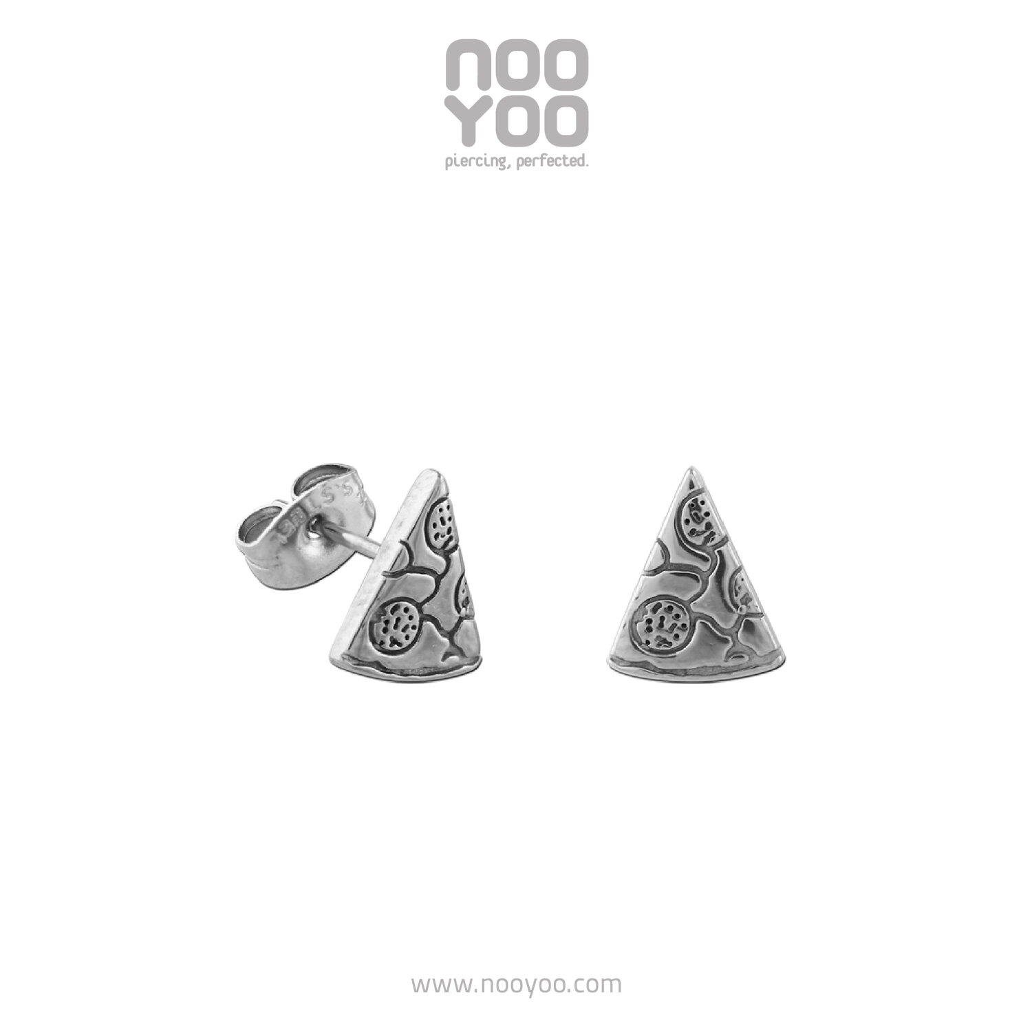 (31288) ต่างหู PIZZA Surgical Steel - NooYoo