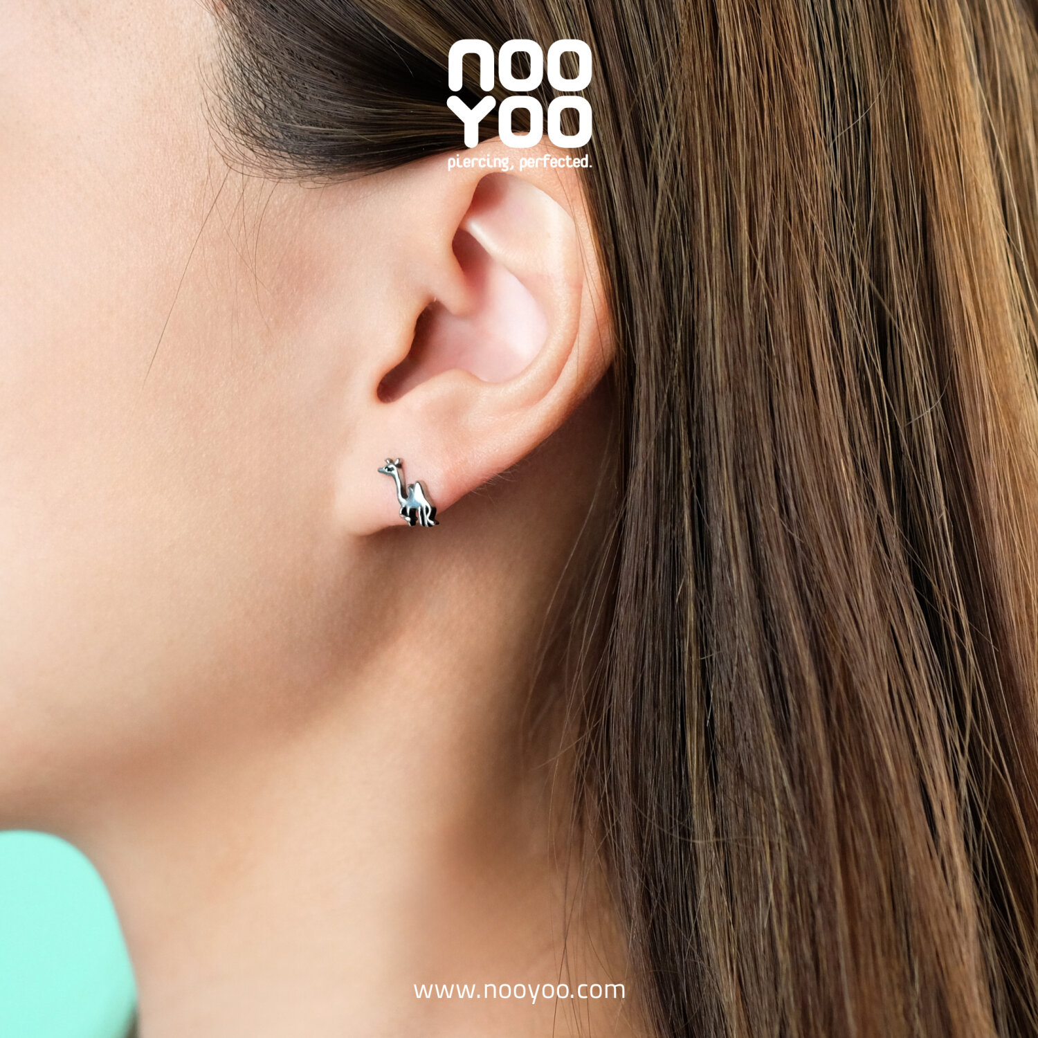 (31292) ต่างหู CAMEL Surgical Steel - NooYoo