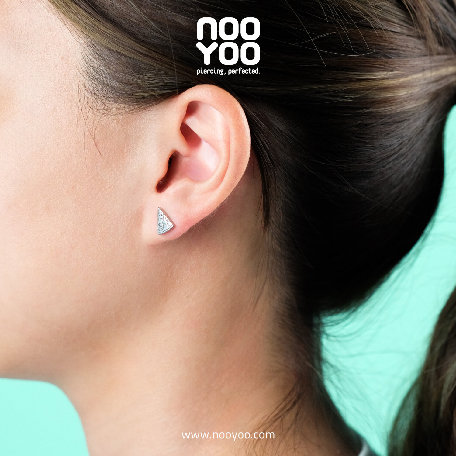 (31288) ต่างหู PIZZA Surgical Steel - NooYoo