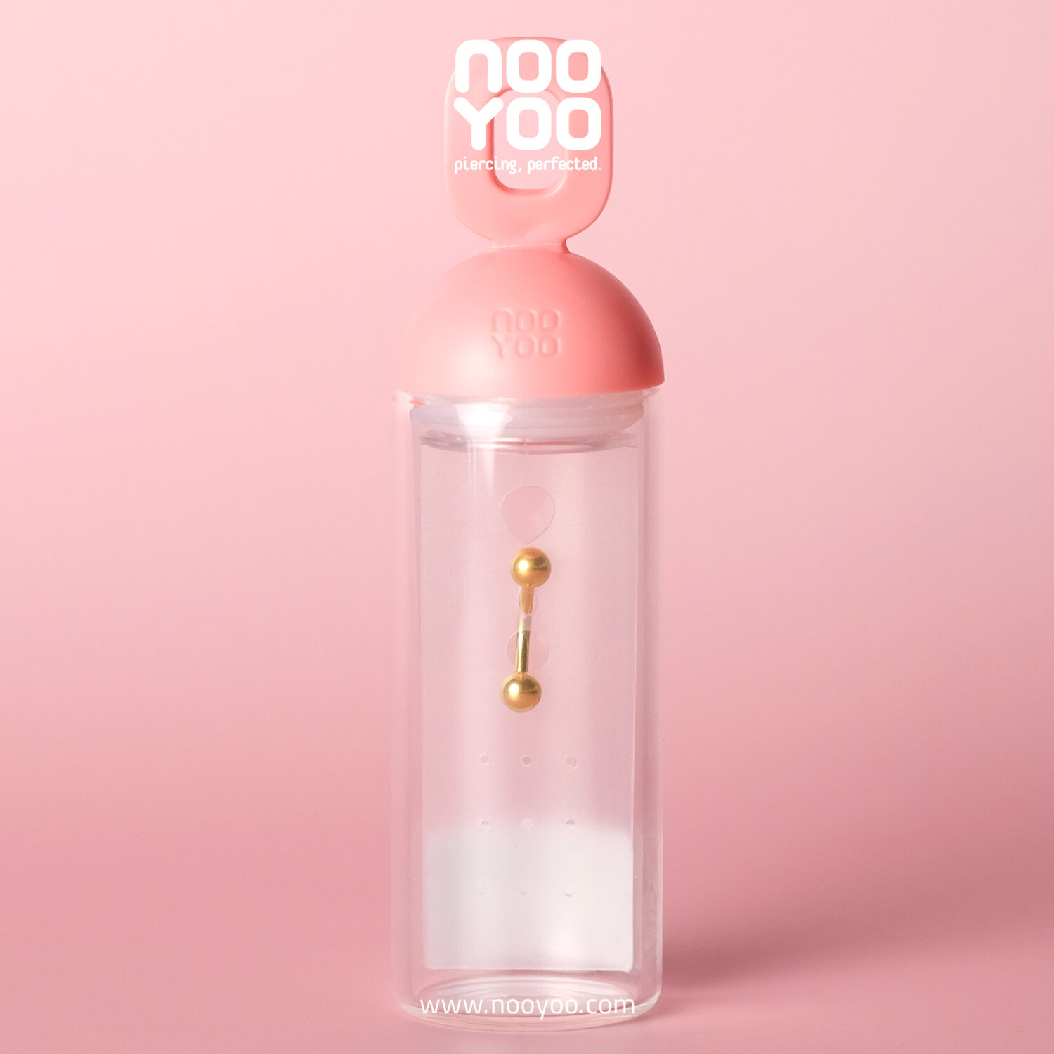 จิวสะดือ Titanium Barbell Banana (สีขาว/สีทอง) - NooYoo