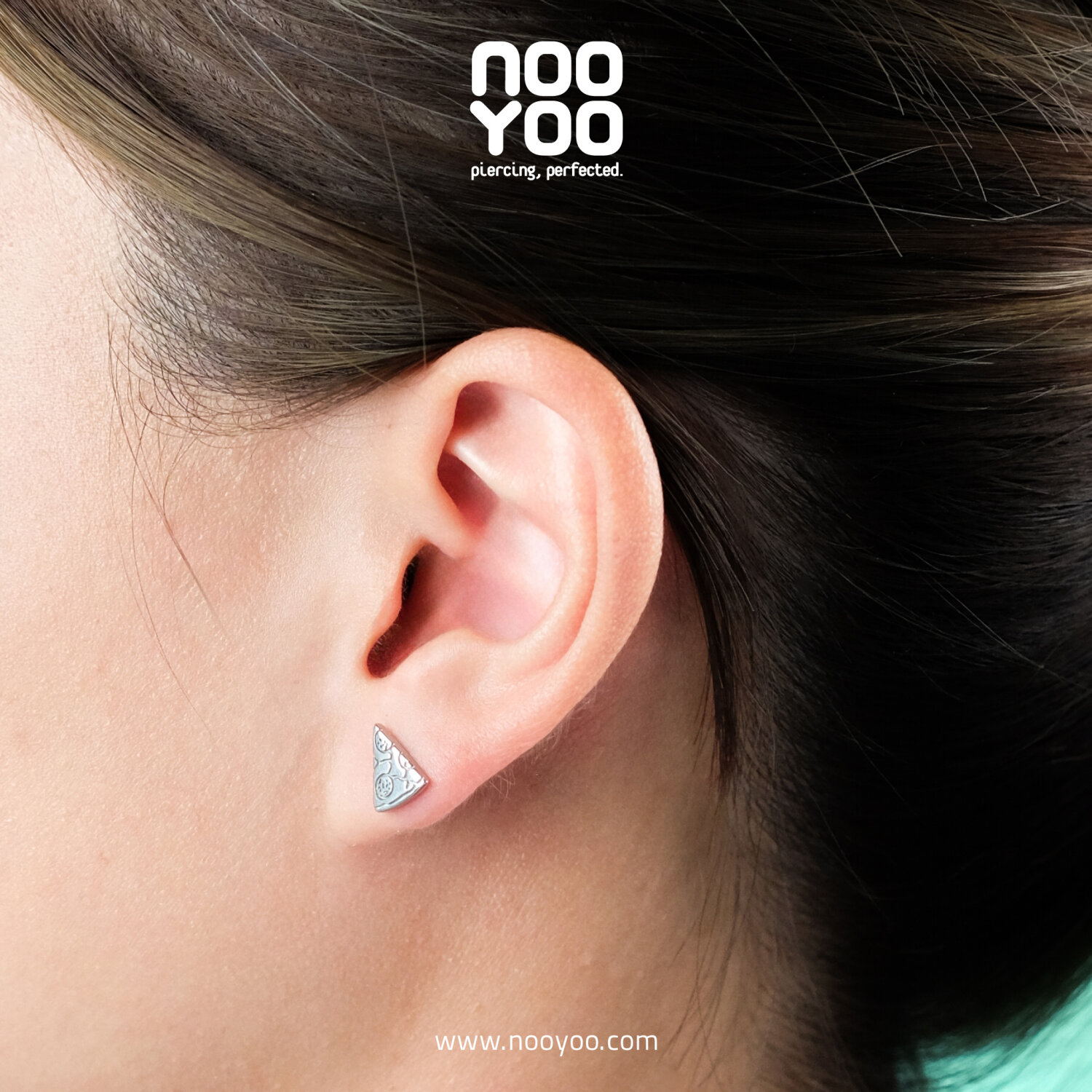 (31288) ต่างหู PIZZA Surgical Steel - NooYoo