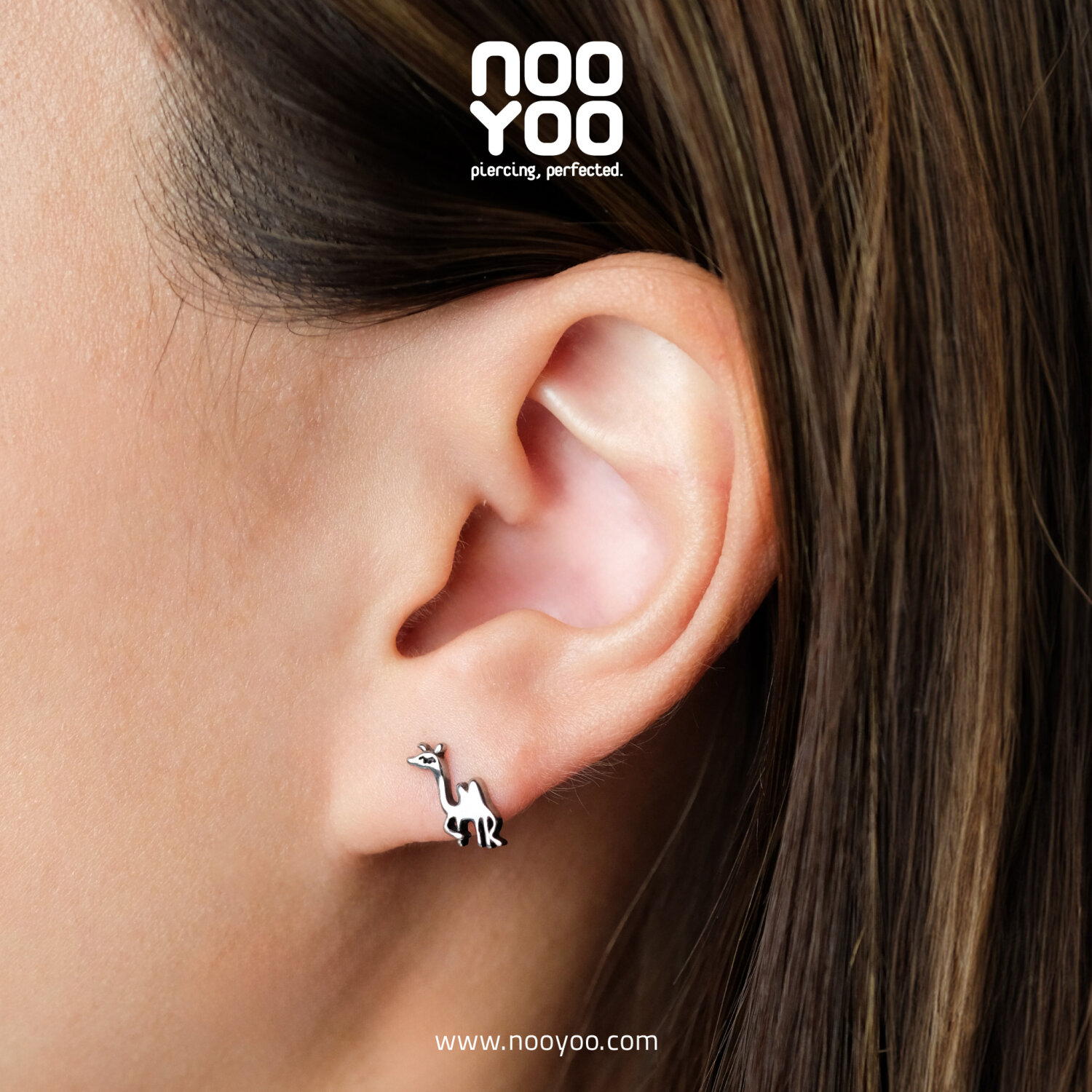 (31292) ต่างหู CAMEL Surgical Steel - NooYoo