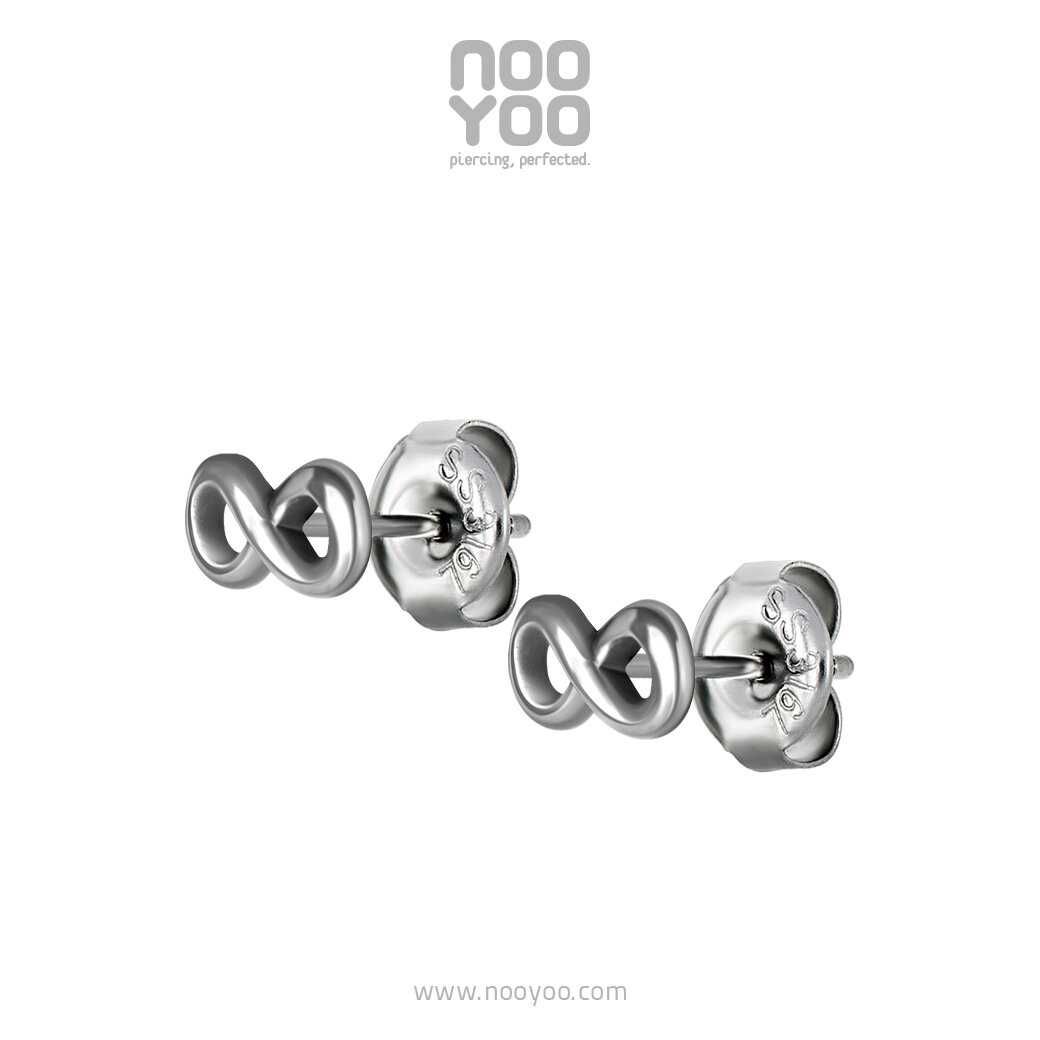 (30775) ต่างหู Mini Infinity Surgical Steel - NooYoo