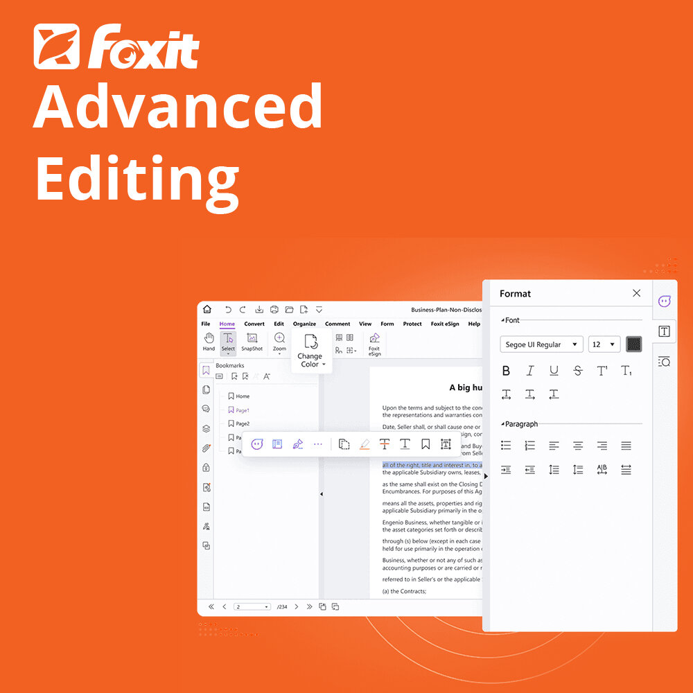 Foxit PDF Editor 1 สิทธิ์ใช้งาน + Advance Support - Synergysoft Online Store