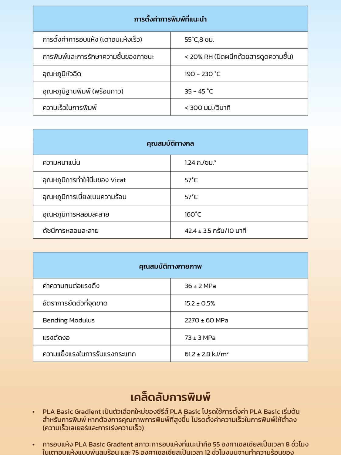 เส้น Bambu PLA Basic ไล่เฉด สี Gradient - Siamreprap