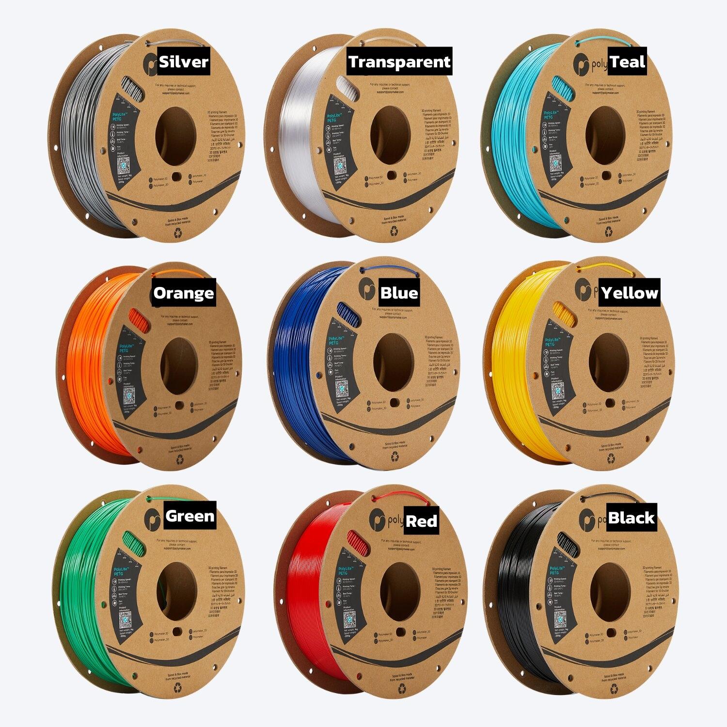 เส้นพลาสติก Polylite PETG ขนาด 1.75 มิล น้ำหนัก 1000 กรัม - Siamreprap