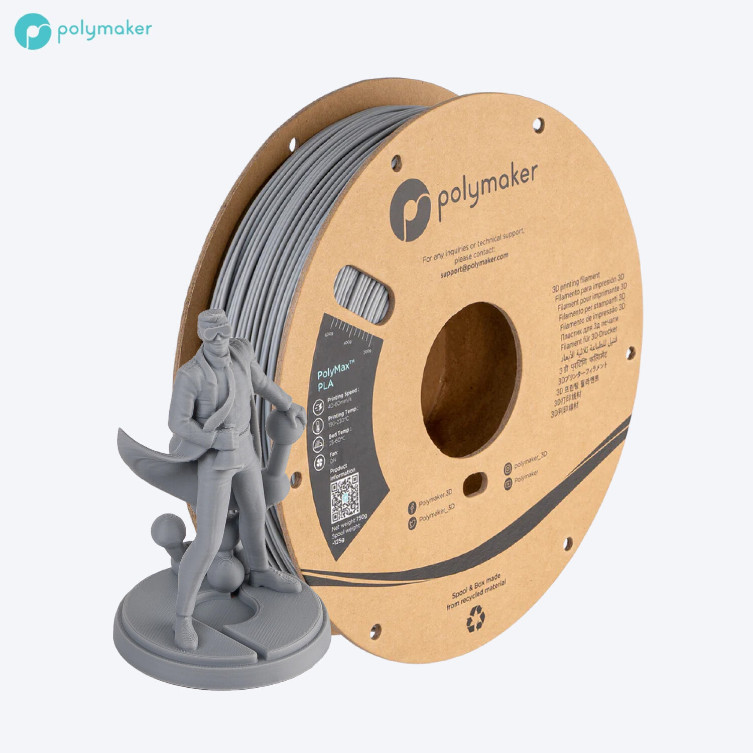 PolyMax™ เส้นพลาสติก PLA เกรดอุตสาหกรรม แข็งแรงพิเศษ - Siamreprap