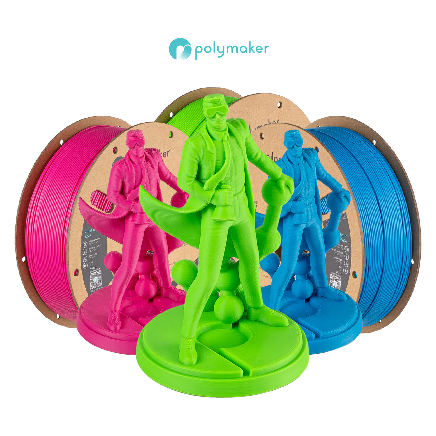 Polylite ASA เส้นพลาสติก สีสด ขนาด 1.75 มิล น้ำหนัก 1000 กรัม - Siamreprap