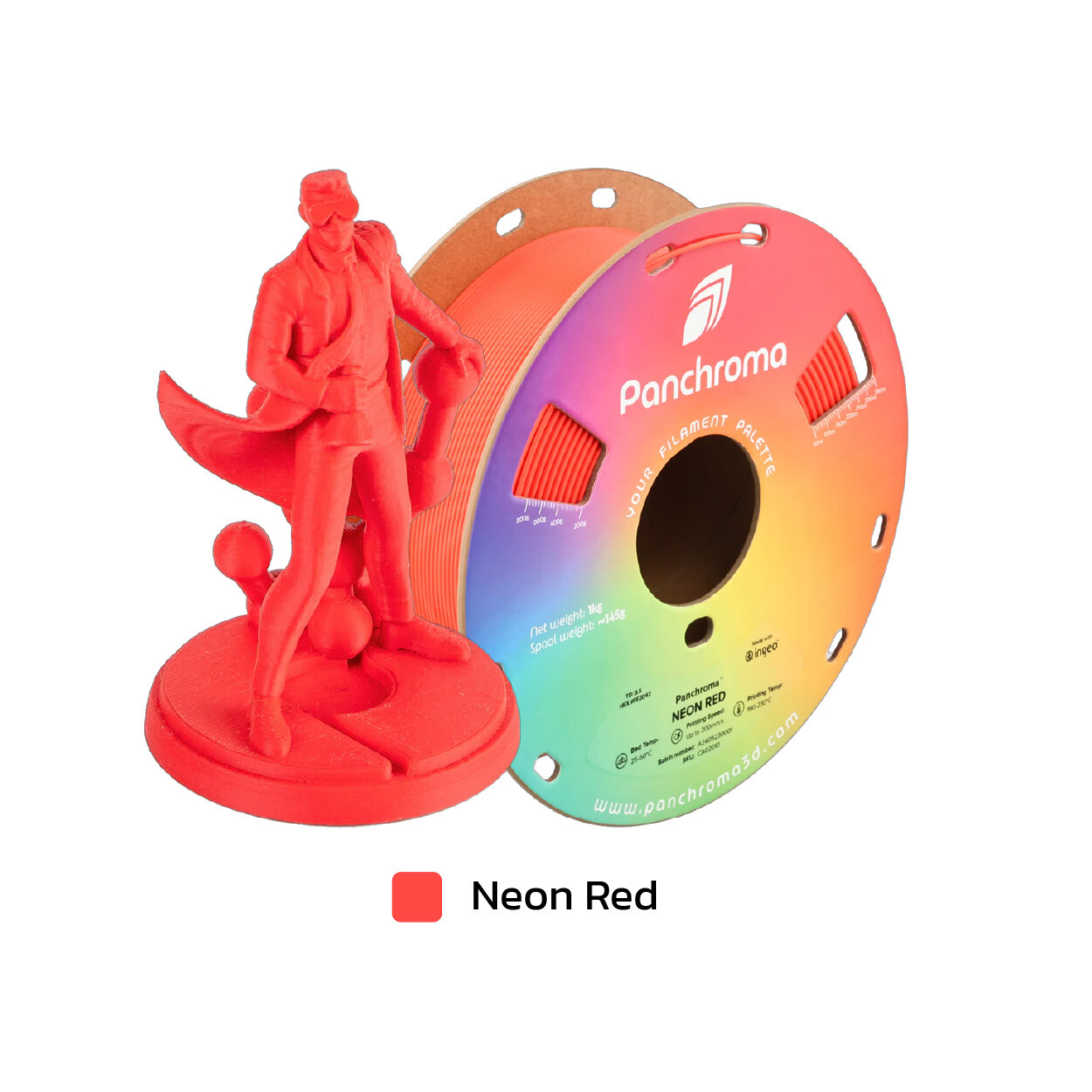 Panchroma Neon เส้น PLA เปล่งแสงในที่มืด หรือไฟ Black Light ขนาด 1.75 ...