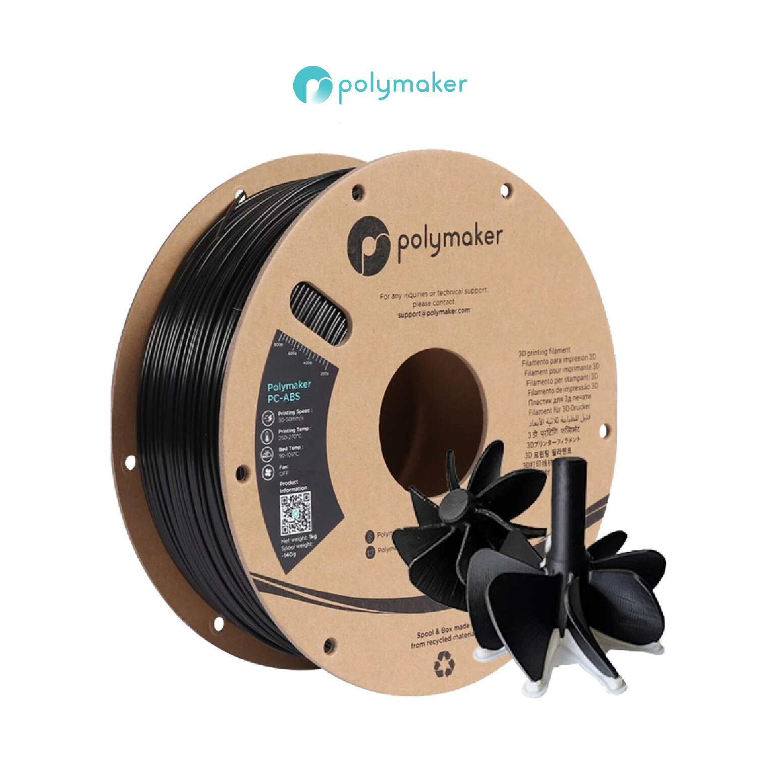 เส้นพลาสติก Polymaker PC-ABS ขนาด 1.75 มิล น้ำหนัก 1000 กรัม - Siamreprap