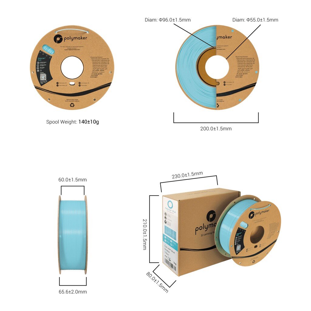 เส้นพลาสติก Polylite PETG ขนาด 1.75 มิล น้ำหนัก 1000 กรัม - Siamreprap