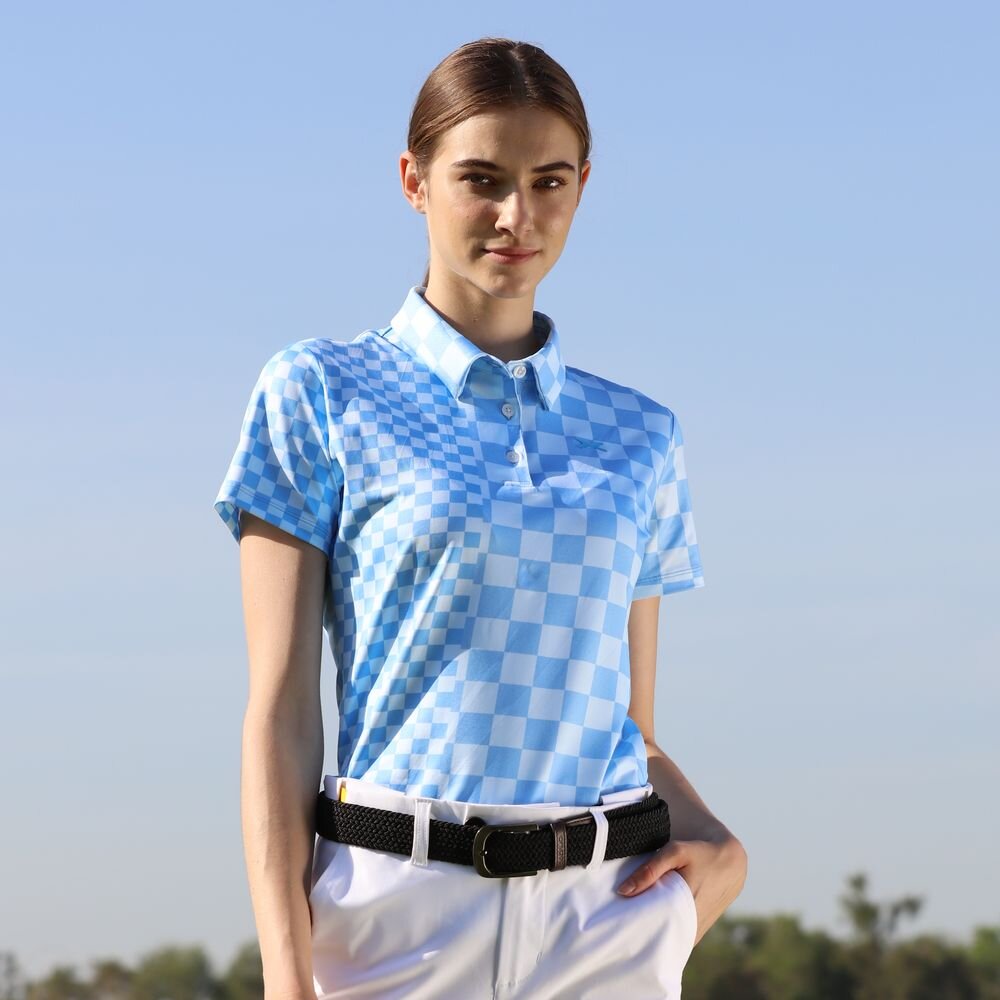 XOLO CHECKERED POLO WOMEN รหัส : 040065(SKY BLUE) - Grand Sport Shop Online