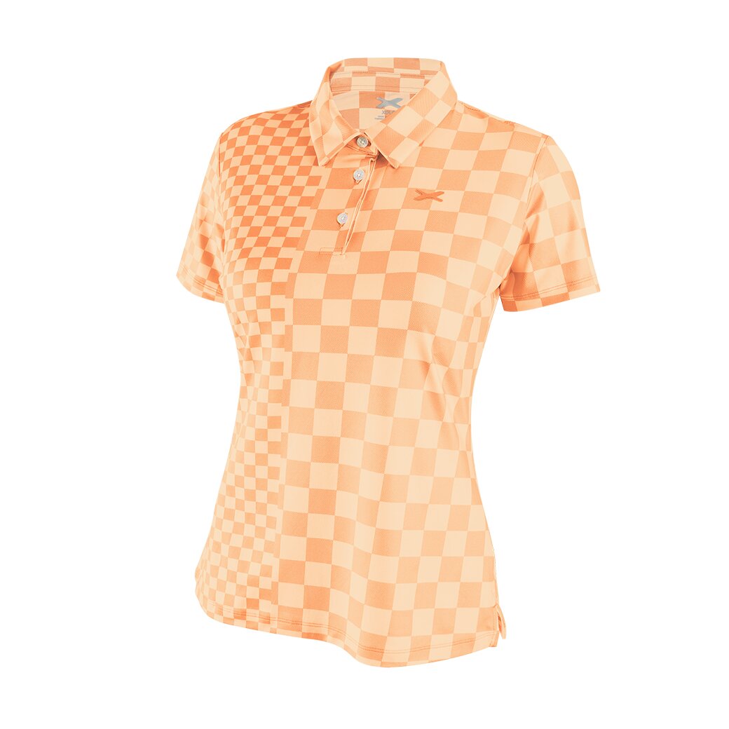 XOLO CHECKERED POLO(WOMEN) รหัส : 040065(PEACH) - Grand Sport Shop Online