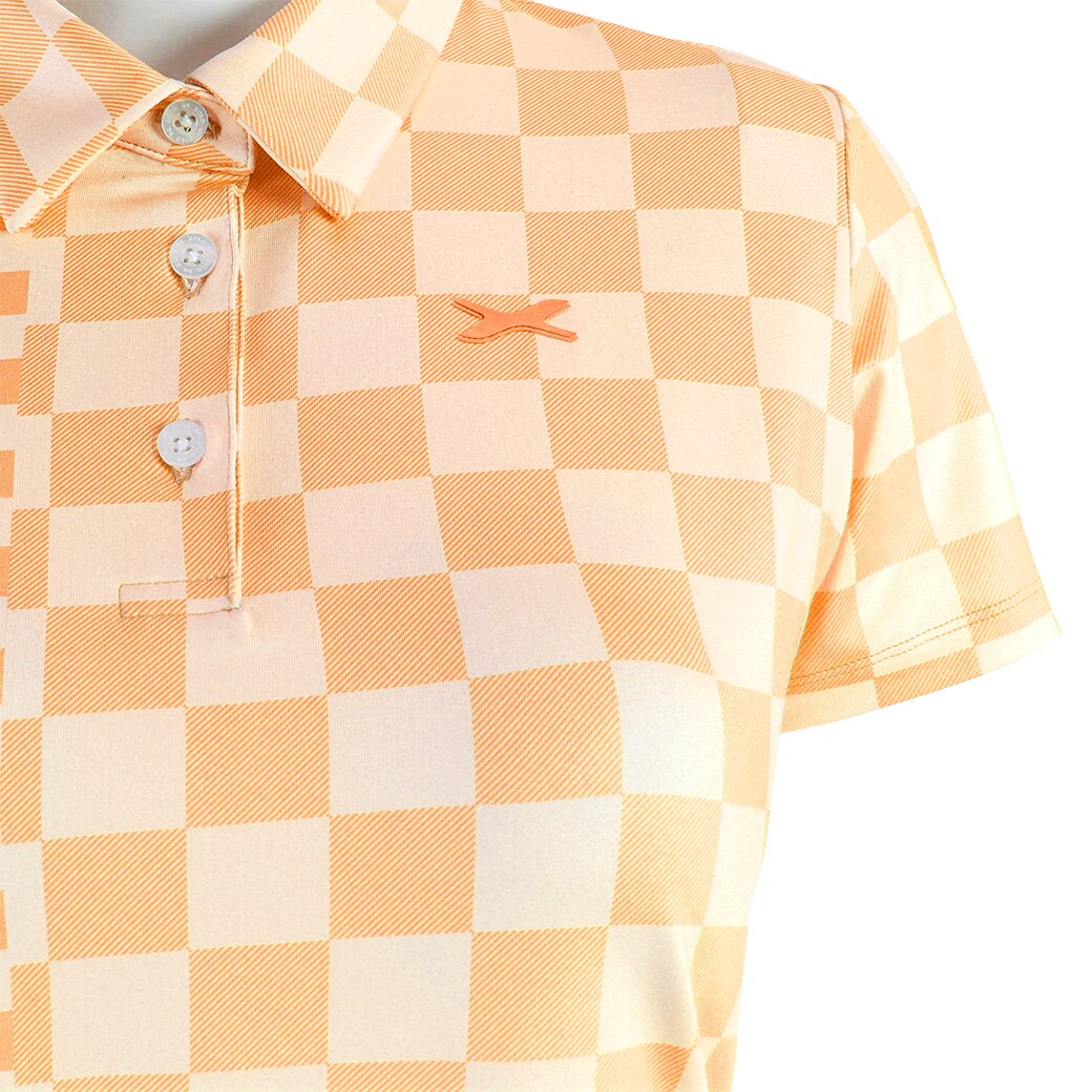 XOLO CHECKERED POLO(WOMEN) รหัส : 040065(PEACH) - Grand Sport Shop Online