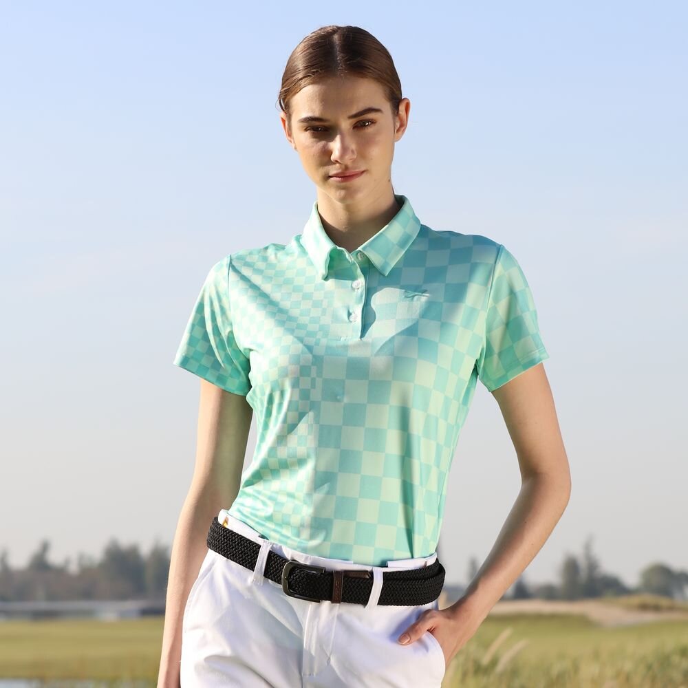 XOLO CHECKERED POLO(WOMEN) รหัส : 040065(MINT) - Grand Sport Shop Online