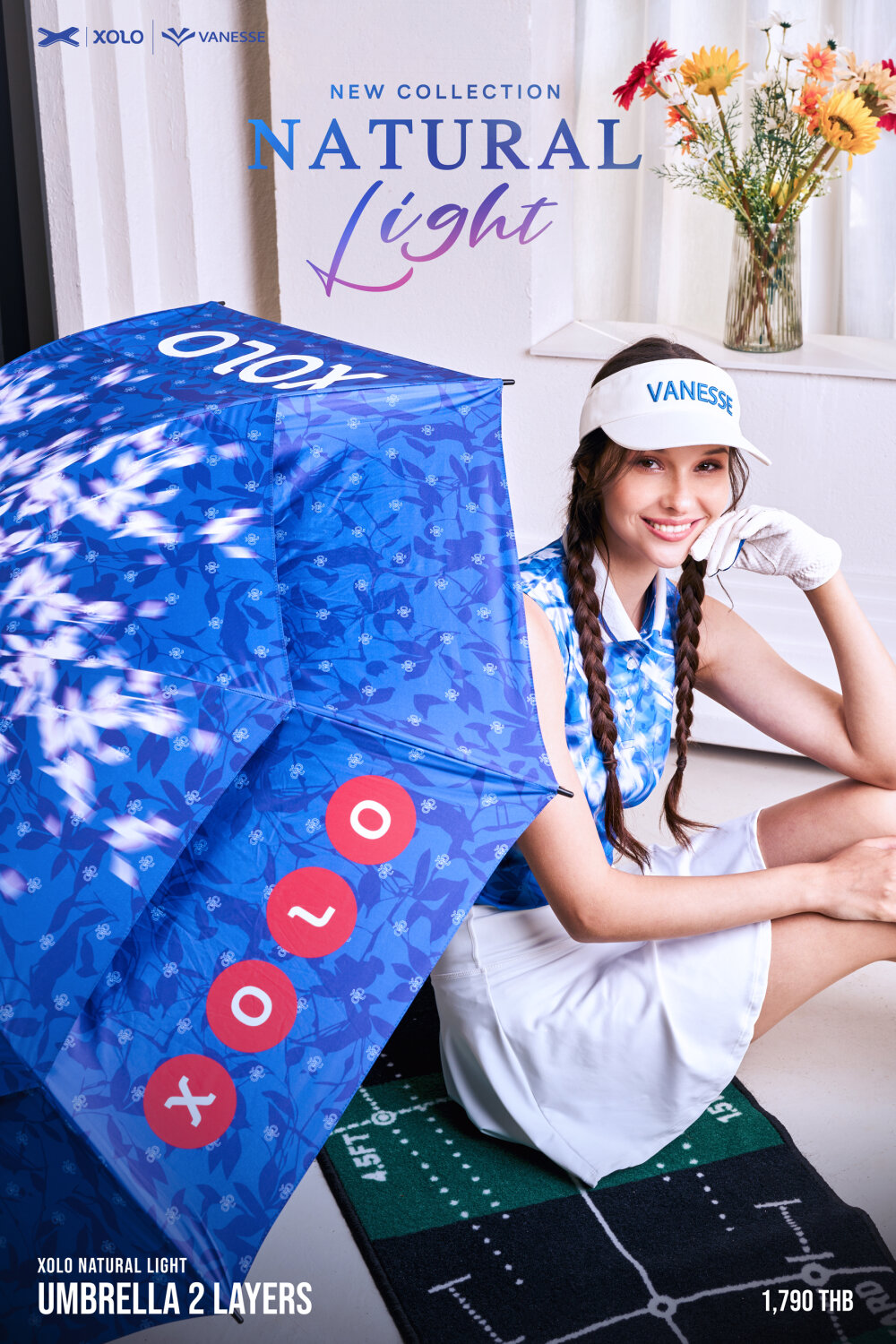 XOLO NATURAL LIGHT UMBRELLA 2 LAYERS CODE : 041046(BLUE) - Grand Sport ...