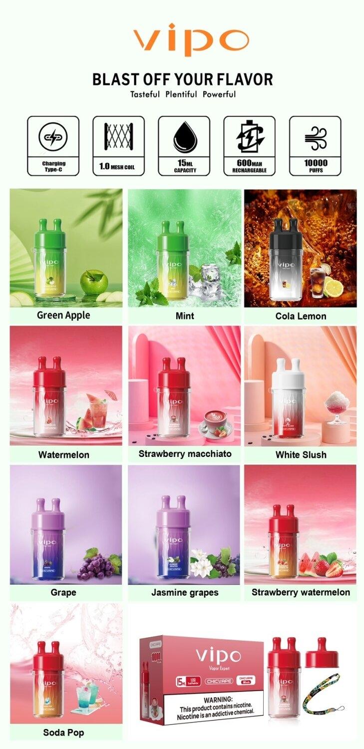 VIPO Chic Vape Disposable 10000Puffs