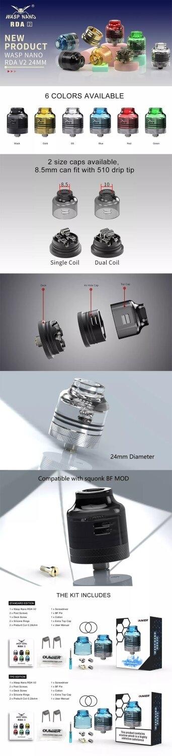 [RDA]Wasp Nano RDA v2 by Oumier แท้ 24มิล - Shisha Chic
