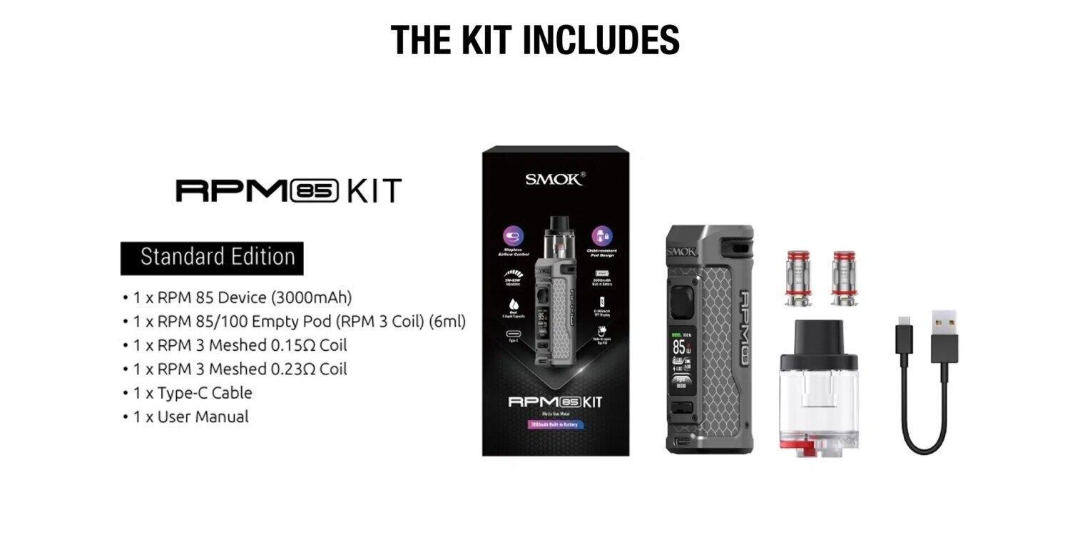 [PODSYSTEM] SMOK RPM85 Pod Kit 100W 3000mAh 6ml แท้ - Shisha Chic