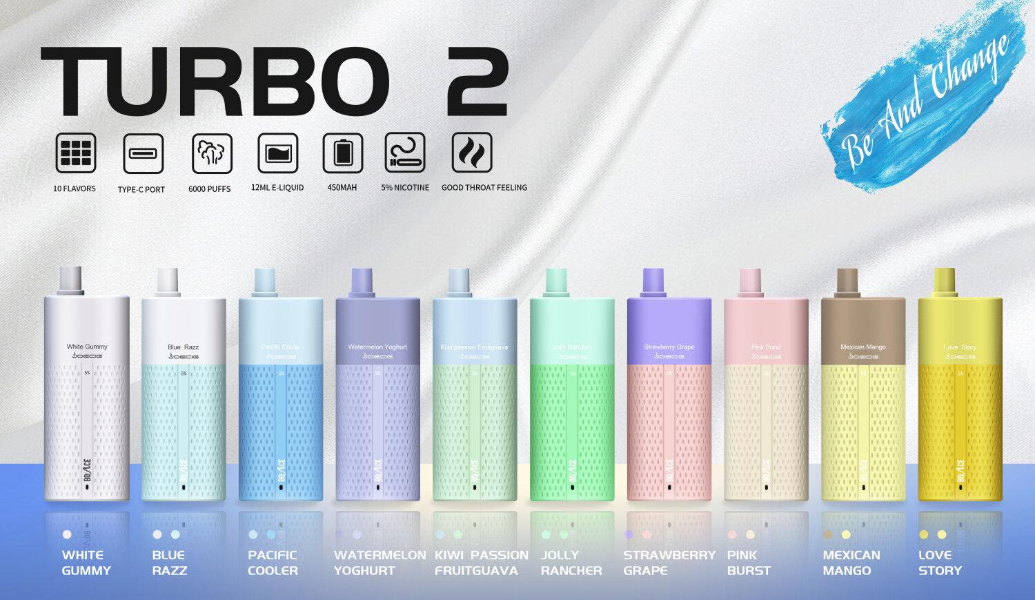 [PODDIS] Bounce Turbo2 Disposable 6000puffs Nic5% มี10กลิ่นให้เลือก ใช้ ...