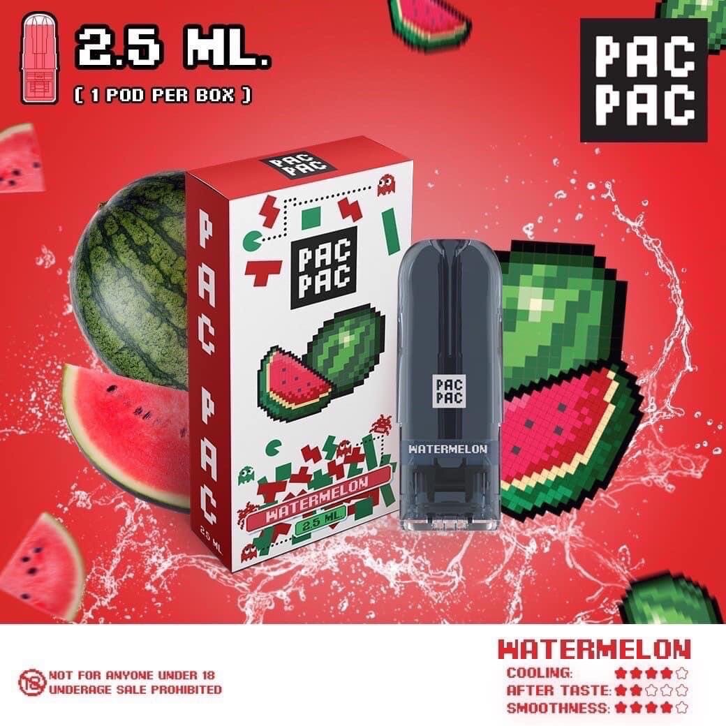 [CLOSESYSTEM]PAC PAC Pod Infinity - Watermelon แตงโม 2.5ml Nic3% กล่อง1 ...