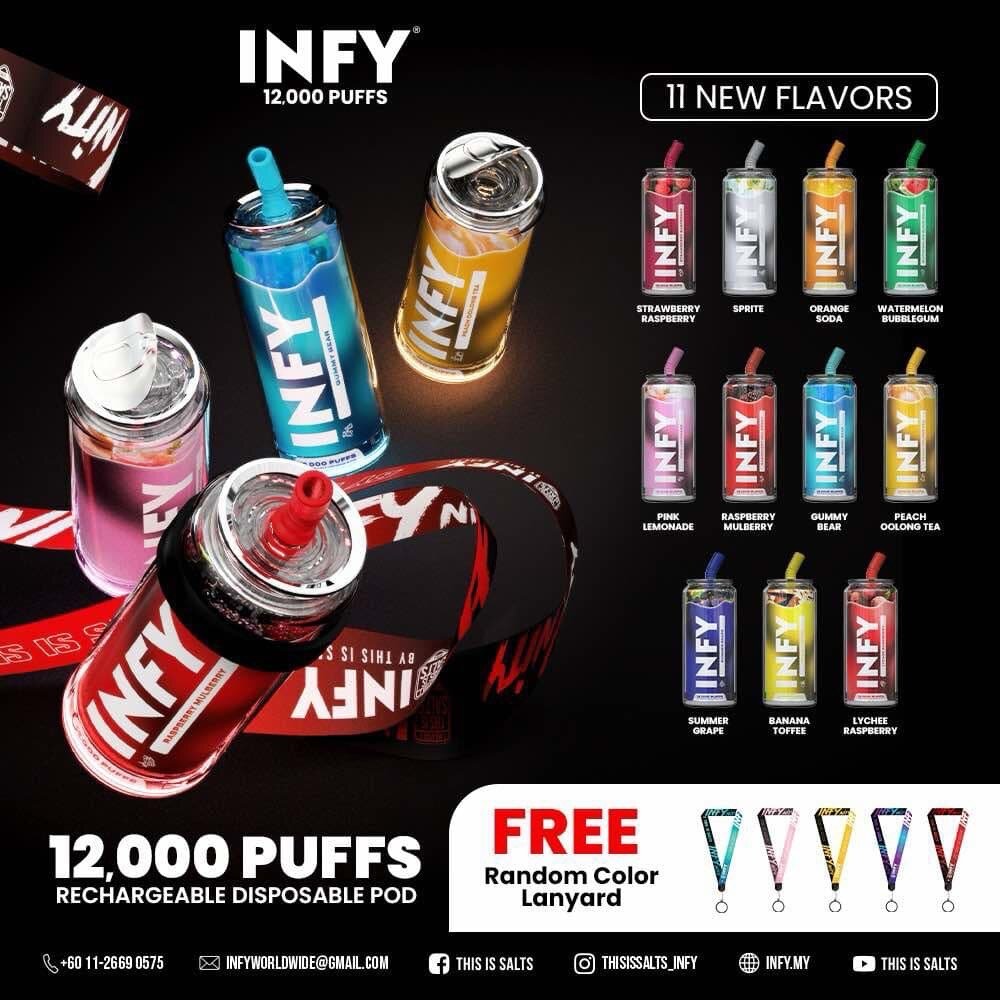 [PODDIS]INFY 12000 PUFFS !!! 11 Flavor (11 กลิ่น) !!! - Disposable Pod ...