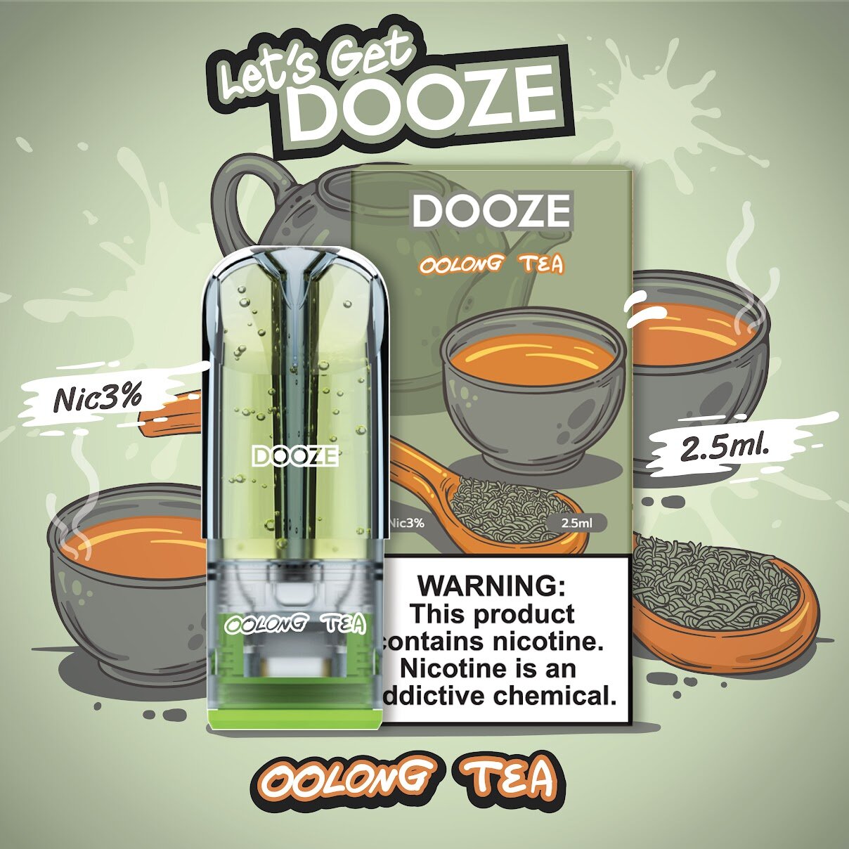 [CLOSESYSTEM] Dooze Pod - Oolong Tea (ชาอู่หลง) แบบ1หัว 2.5ml Nic3 ...