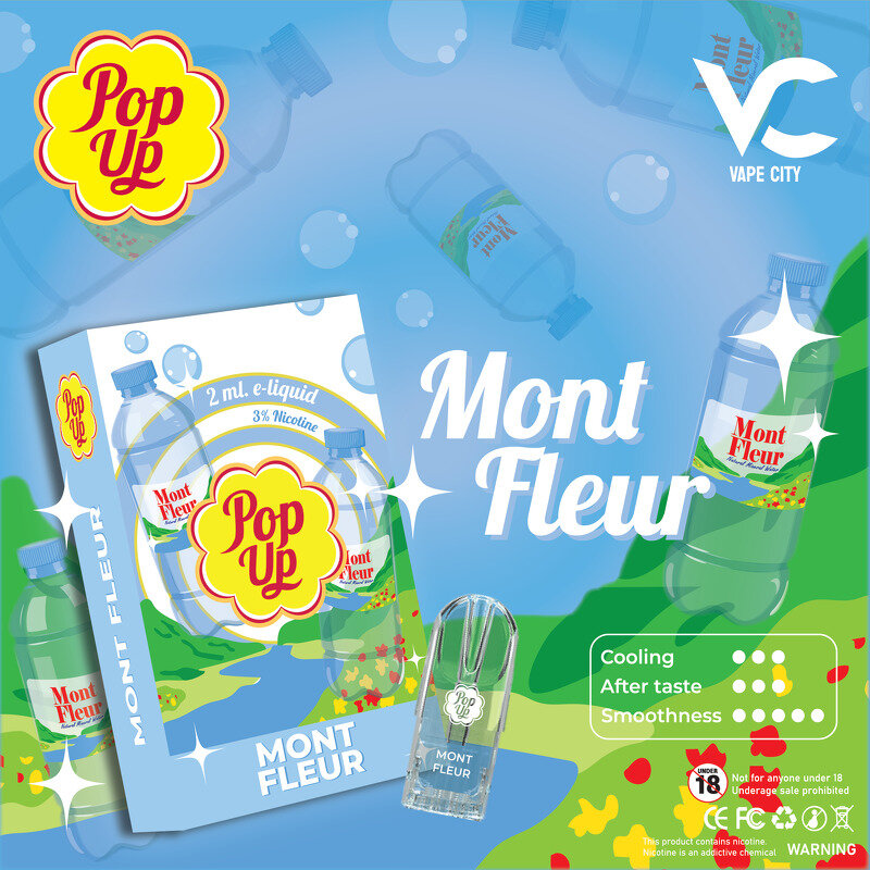 [CLOSESYSTEM]Pop Up Pod - 2.0ml Nic3% กล่อง1ตัว มี 18 กลิ่น (ใส่ตระกูล ...