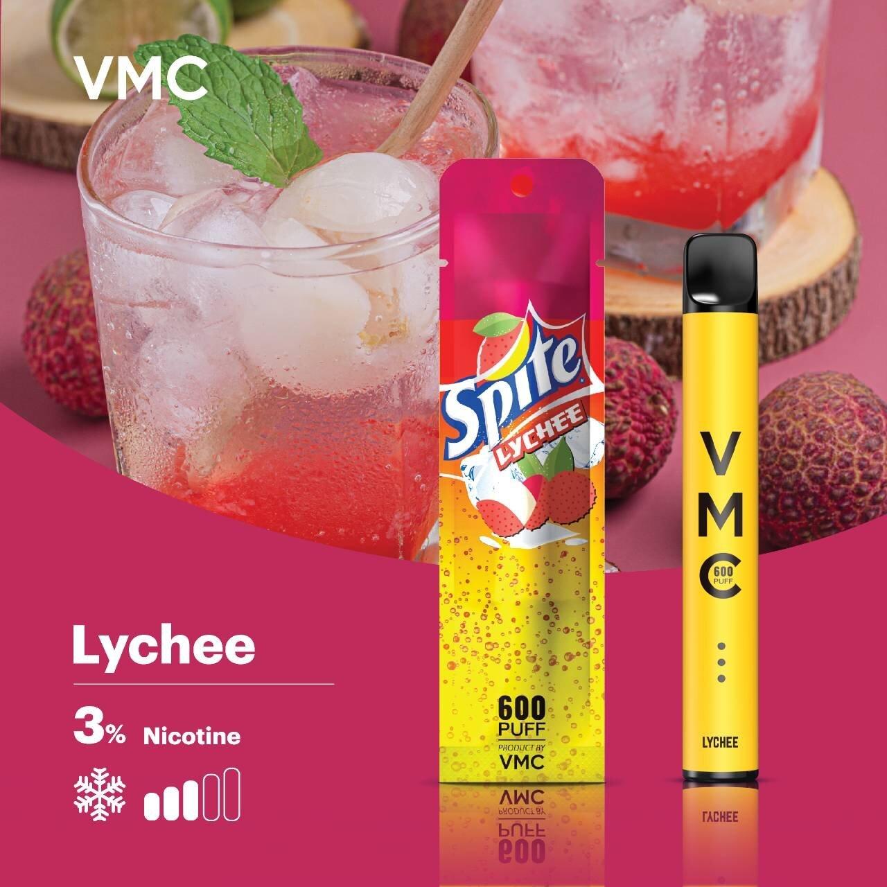 [PODDIS] VMC POD - Sprite Lychee 600 Puffs Nic 3% ใช้แล้วทิ้ง - Shisha Chic