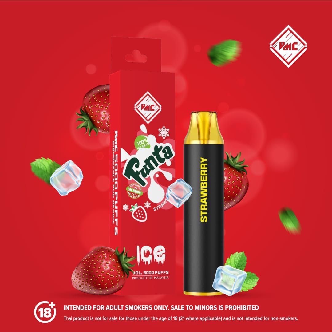 PODDIS VMC POD Funta Strawberry 5000 Puffs Nic 3 PODDIS VMC POD Funta Strawberry 5000 Puffs Nic 3