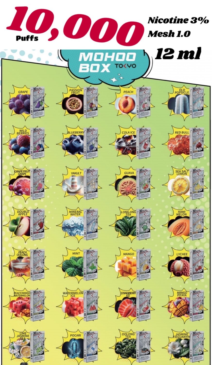 Tokyo Mohoo Pods 10000Puffs 12ML