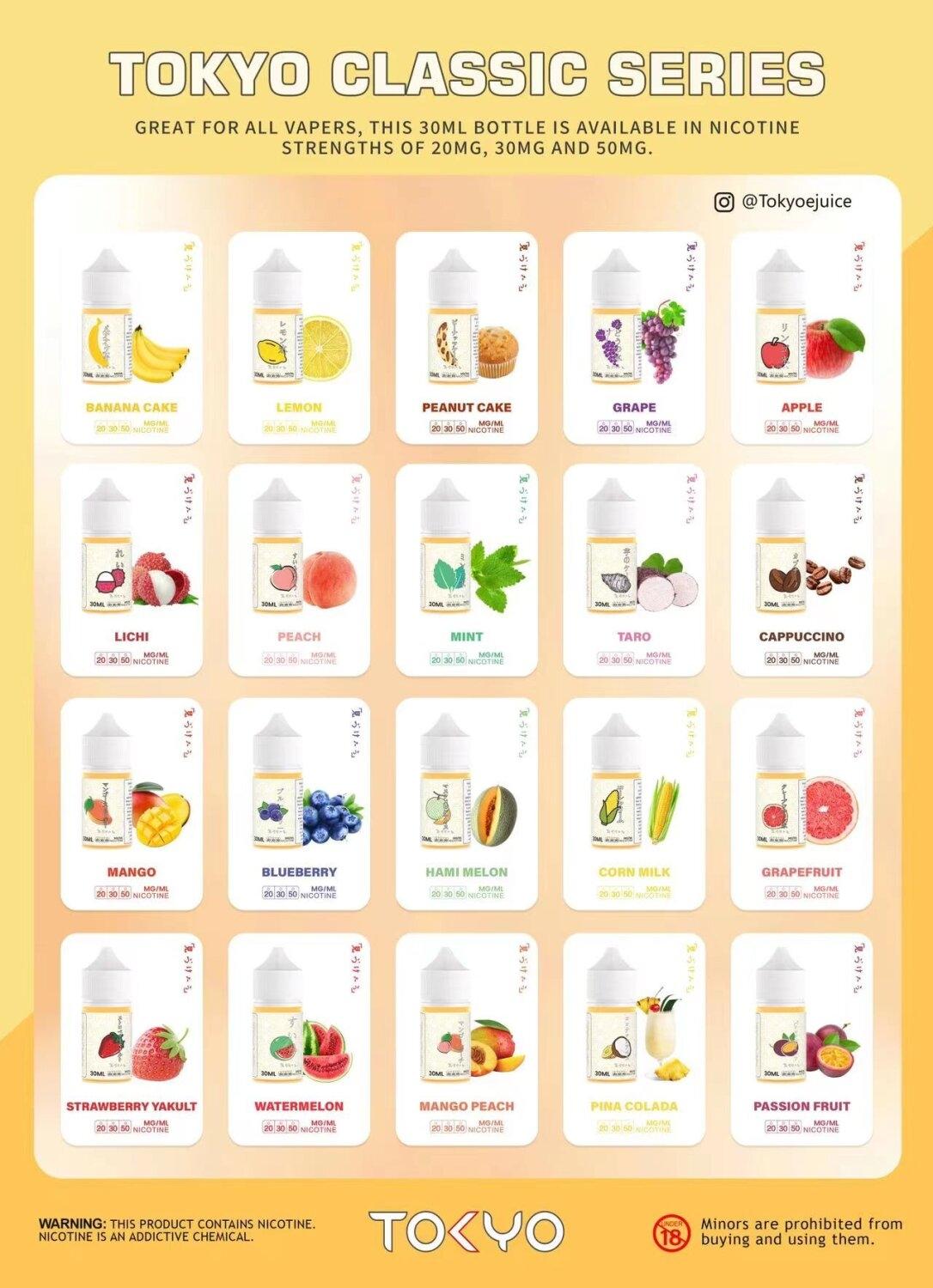[SALTNIC]Tokyo Ejuice Salt nic - โตเกียวซอลมีให้เลือก11กลิ่น(เย็น) (USA ...