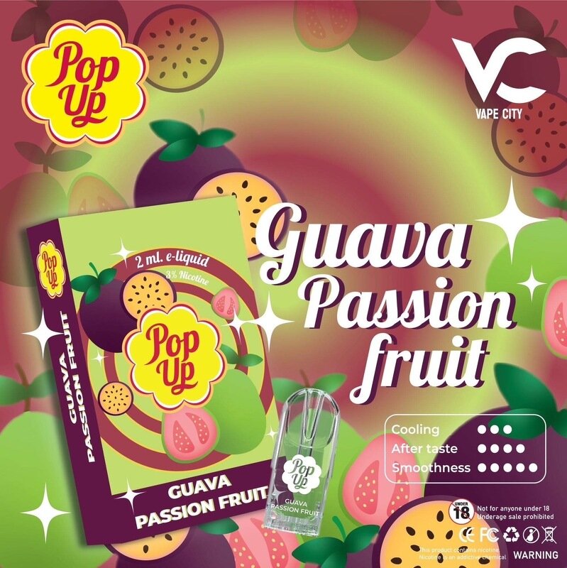 [CLOSESYSTEM]Pop Up Pod - 2.0ml Nic3% กล่อง1ตัว มี 18 กลิ่น (ใส่ตระกูล ...