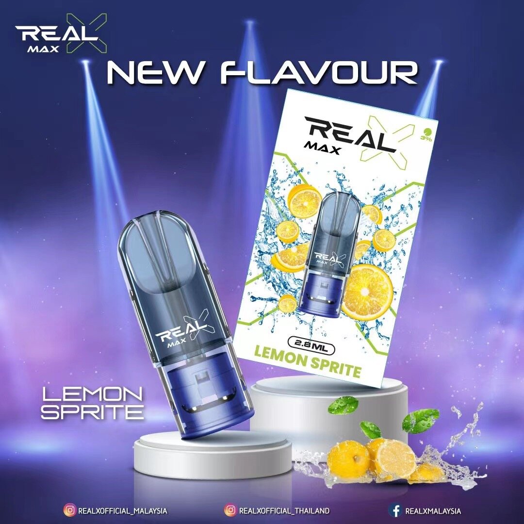 [CLOSESYSTEM]Real X MAX Pod Infinity - Lemon Sprite สไปร์ทเลม่อน 2.8ml ...