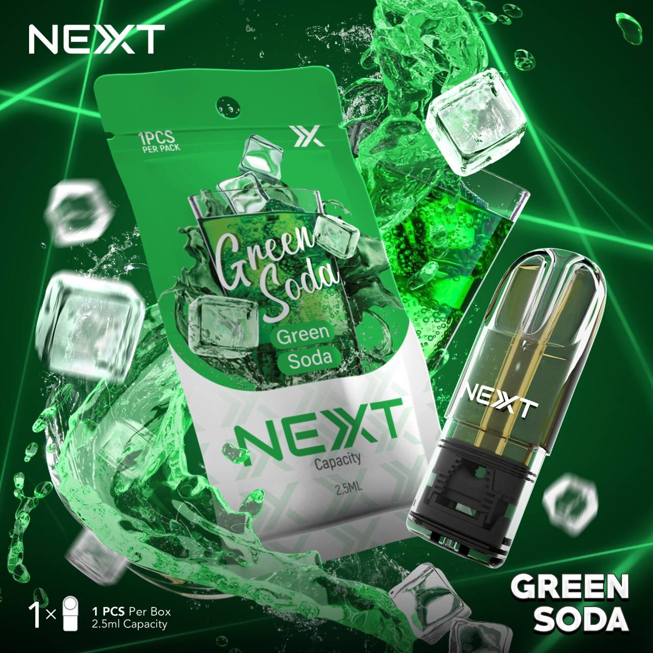 CLOSESYSTEM NEXT Nexas Beyond Pro Cartridge Green Soda 2 CLOSESYSTEM NEXT Nexas Beyond Pro Cartridge Green Soda 2