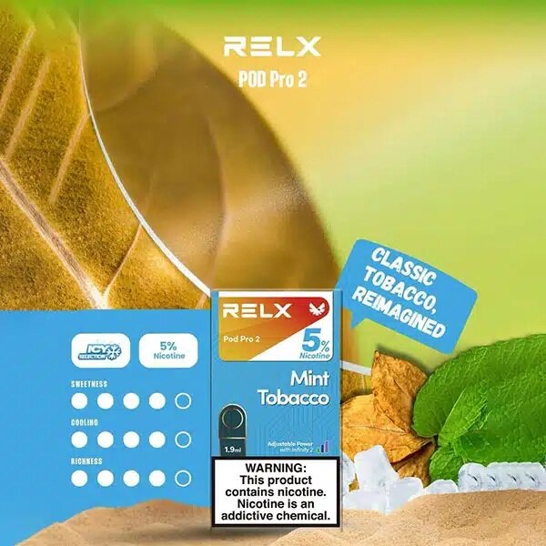 [CLOSESYSTEM]RELX Pod Pro2 (Infinity,Essential) - Mint Tobacco กลิ่น ...