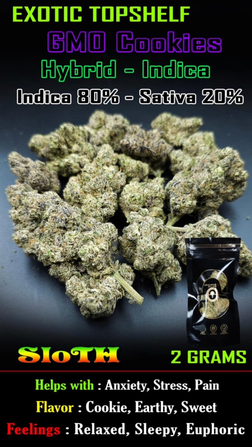 ดอก Buds กัญชา 2 Grams - GMO Cookies (Hybrid Indica) - Shisha Chic