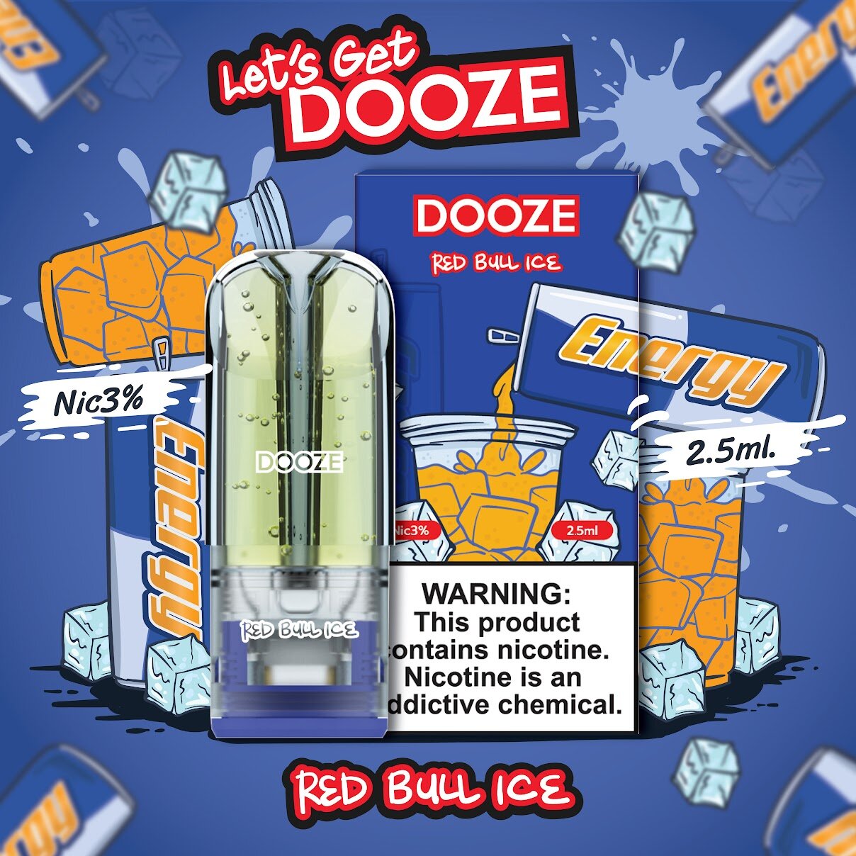 [CLOSESYSTEM] Dooze Pod - Red Bull Ice (กระทิงแดงเย็น) แบบ1หัว 2.5ml ...