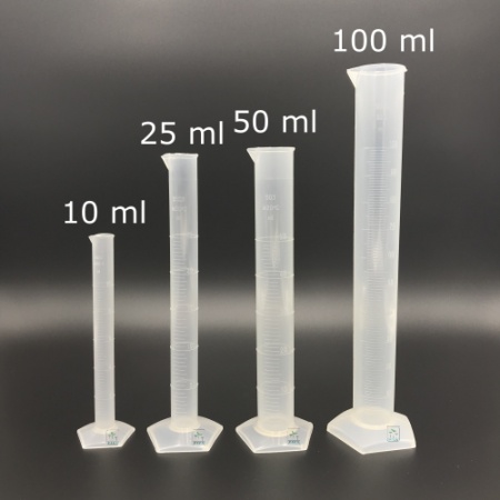 กระบอกตวงพลาสติก - Cylinder "PP" 100 mL #1079 Kartell - Plant Tissue Culture Supplies by SAC SCI-ENG
