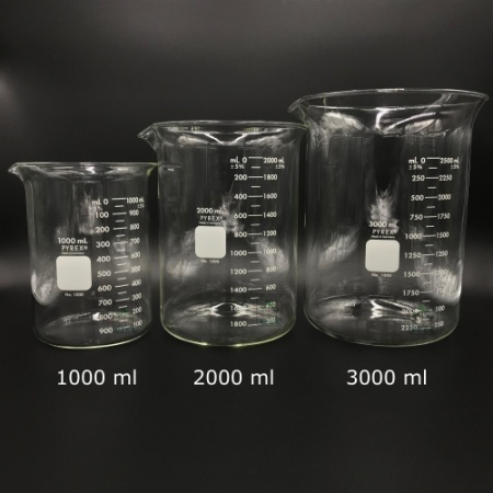 บีกเกอร์แก้ว ขนาด 3000 ml - Beaker Glass #1000-3L Pyrex - Plant Tissue ...