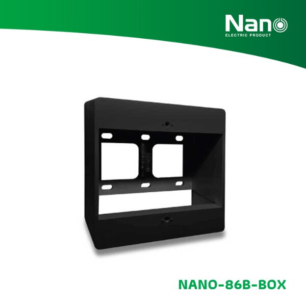 NANO กล่องลอยขอบเหลี่ยมจตุรัส ขนาด 86x86 มิล Classis series สีดำ (1 ...