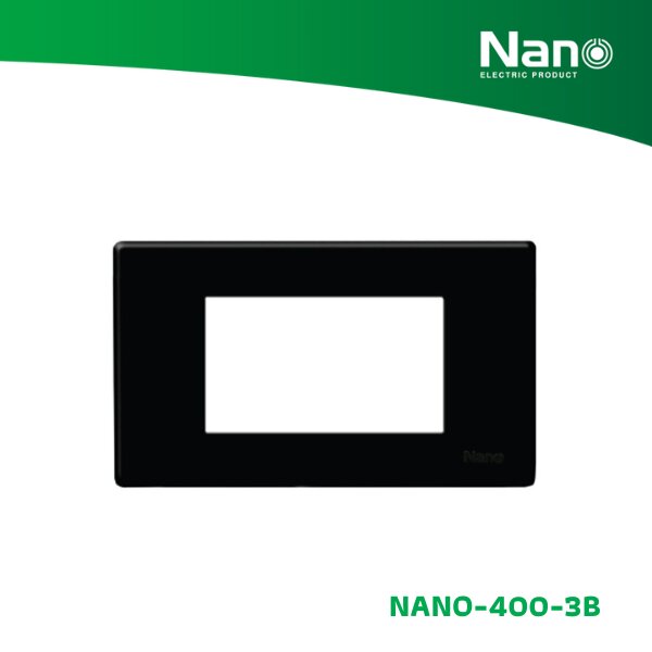 NANO หน้ากากขอบเหลี่ยม 2x4 นิ้ว 2 ช่อง Classic series สีดำ (80 ชิ้น ...