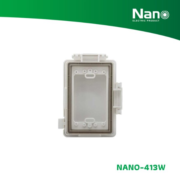 NANO ฝาครอบแผงหน้ากากกันน้ำแบบเรียบ สีขาว (20 ชิ้น/กล่อง) รุ่น NANO ...