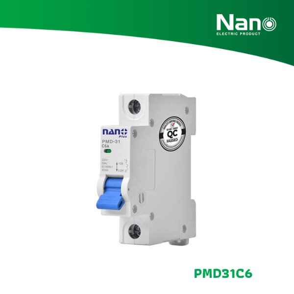 NANO เซอร์กิตเบรกเกอร์ NANO PLUS 1P 6A 6kA (1 ชิ้น/กล่อง, 12 ชิ้น/กล่อง ...