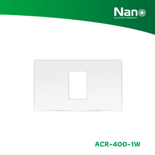 NANO แผงหน้ากากสเตนเลส พร้อมตะแกรง ขนาด 1 ช่อง Classic series (100 ชิ้น/กล่อง) รุ่น SS-400-1 ...