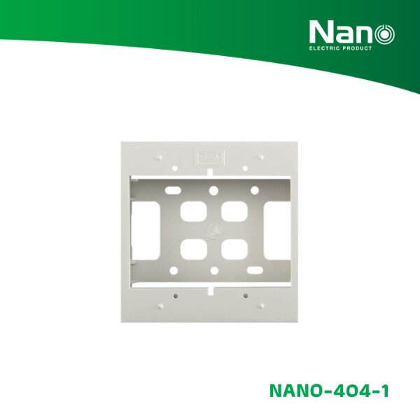 NANO กล่องลอยขอบมน ขนาด 2x4x1.5" สีขาว (50 ชิ้น/กล่อง) รุ่น NANO-403-2 - NANO ELECTRIC PRODUCT