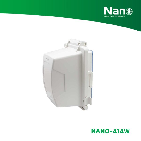 NANO ฝาครอบแผงหน้ากากกันน้ำแบบฝาสูง สีขาว (20 ชิ้น/กล่อง) รุ่น NANO ...