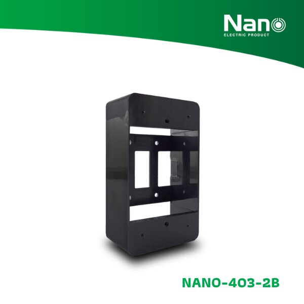 NANO กล่องลอยขอบมน ขนาด 2x4x1.5" สีดำ (50 ชิ้น/กล่อง) รุ่น NANO-403-2B - NANO ELECTRIC PRODUCT